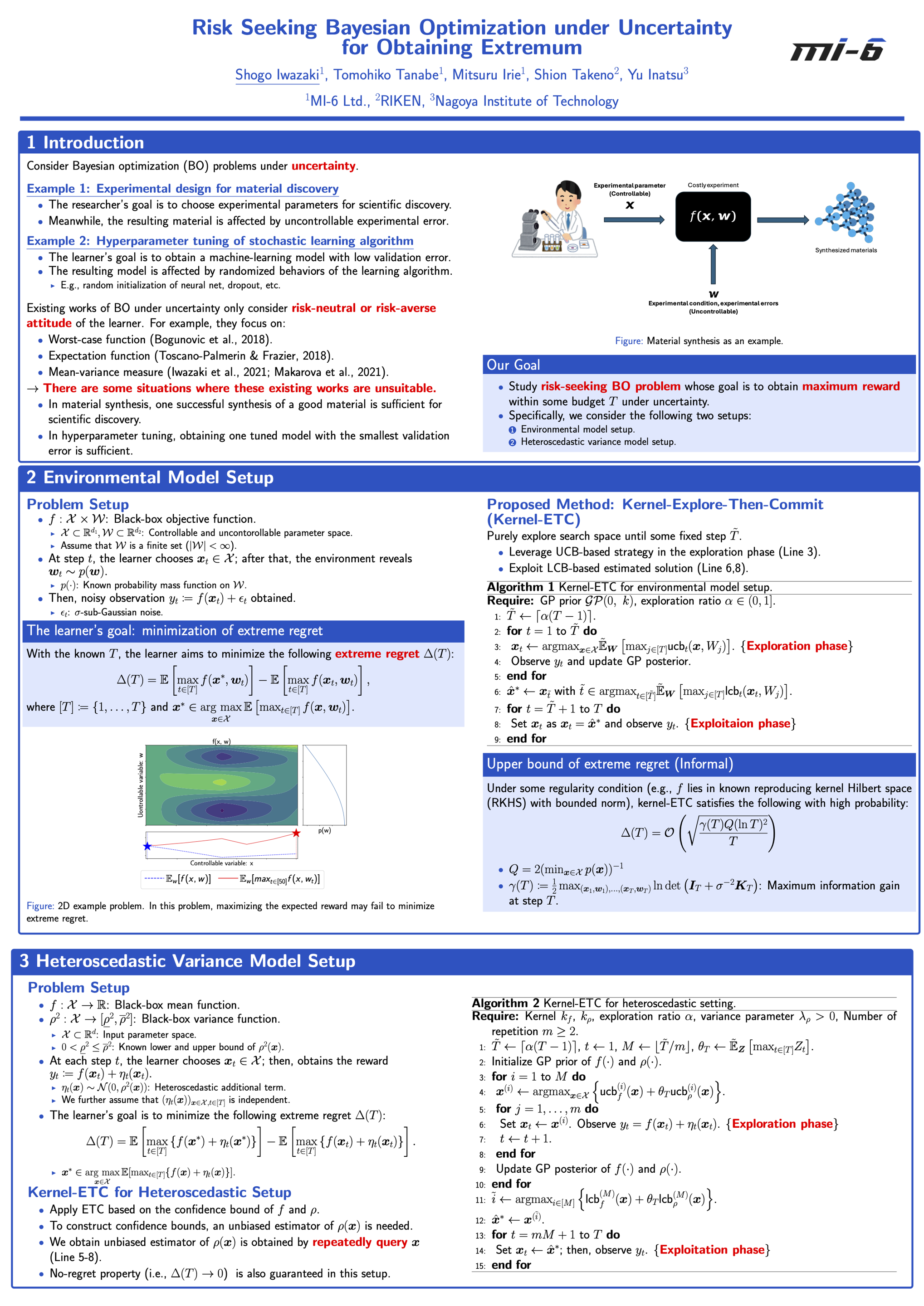 AISTATS Poster Risk Seeking Bayesian Optimization under Uncertainty for Obtaining Extremum